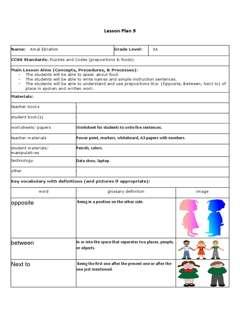 Lesson Plan 9 | PDF | Lesson Plan | Cognition