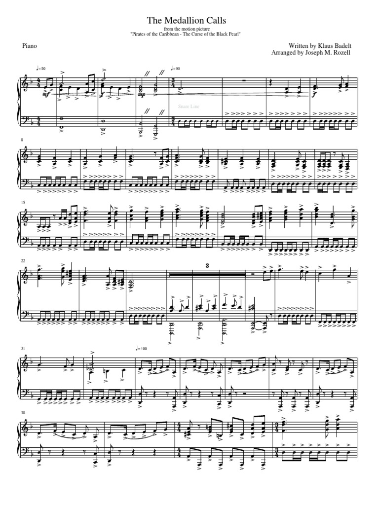 The Medallion Calls: Written by Klaus Badelt Arranged by Joseph M ...