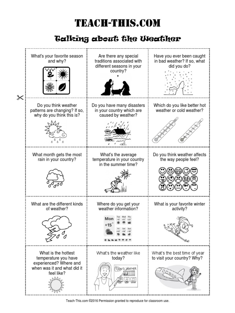 Talking About The Weather PDF | PDF | Weather | Behavior Modification