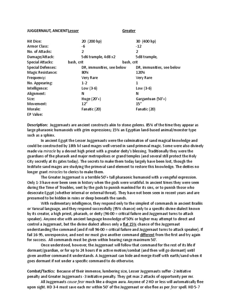 Juggernaut Ancientlesser Greater Pdf Ancient Egypt