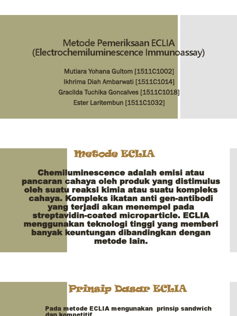 Metode ECLIA untuk Pemeriksaan HBsAg | PDF
