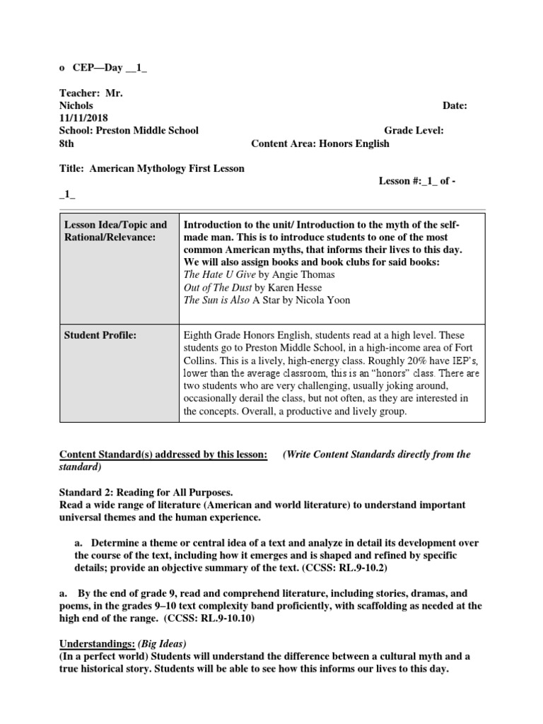 Lesson Plans in Each Template | PDF | Lesson Plan | Educational Assessment