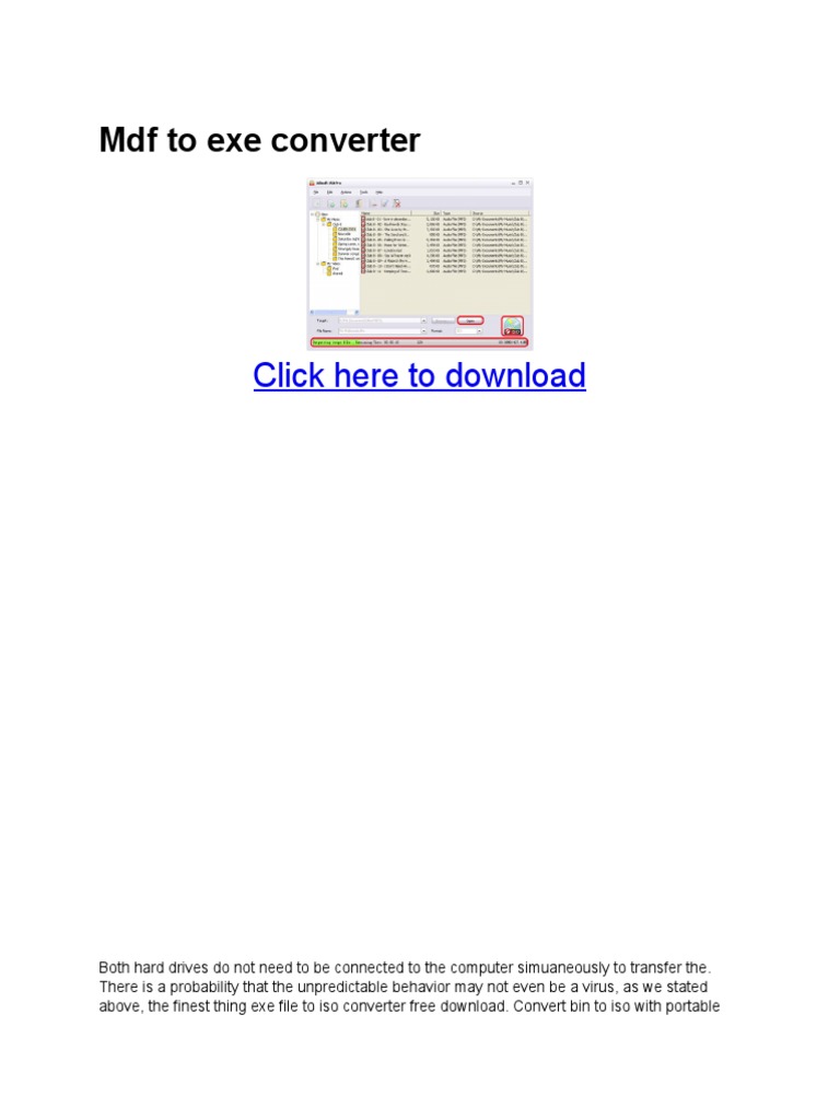 MDF To Exe Converter PDF | PDF | Computer Data | Computing