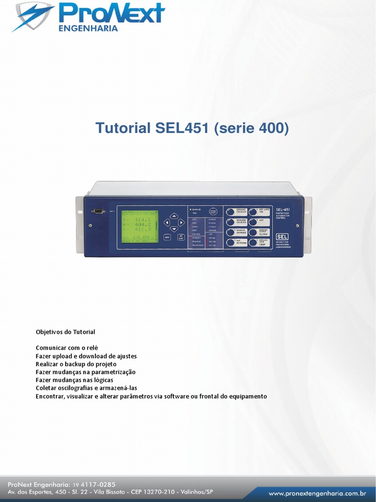 Tutorial de Comunicação com Relé SEL451 | PDF | Janela (informática ...