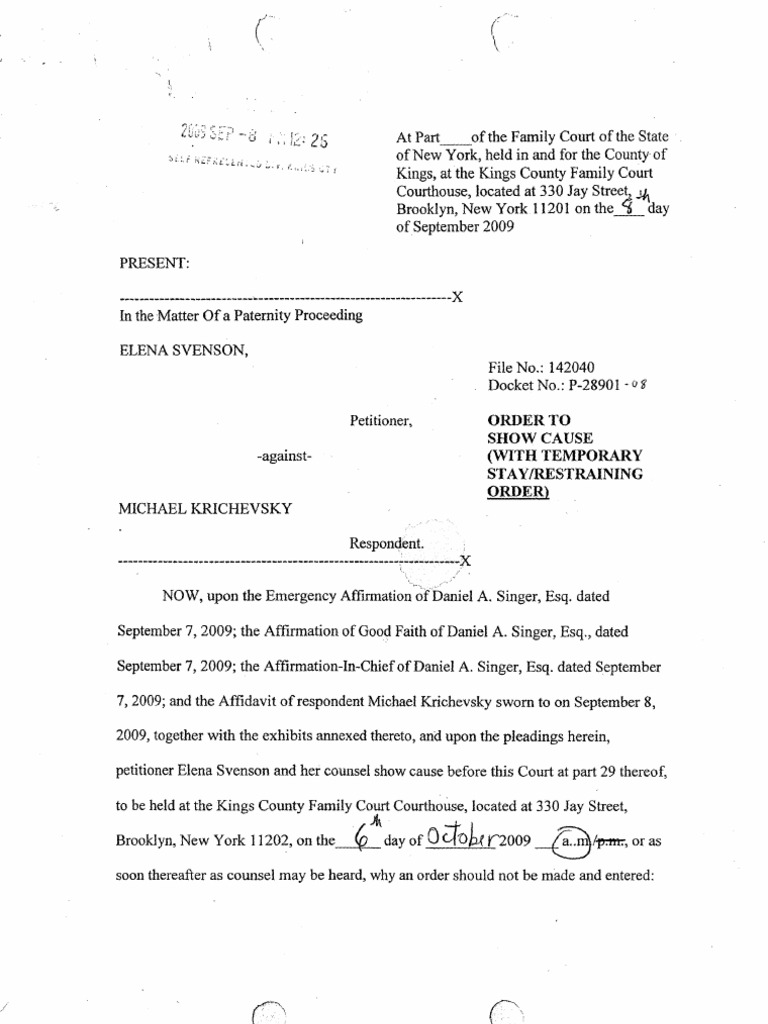 Quashing Subpoenas in Paternity Case | PDF | Discovery (Law) | Lawyer
