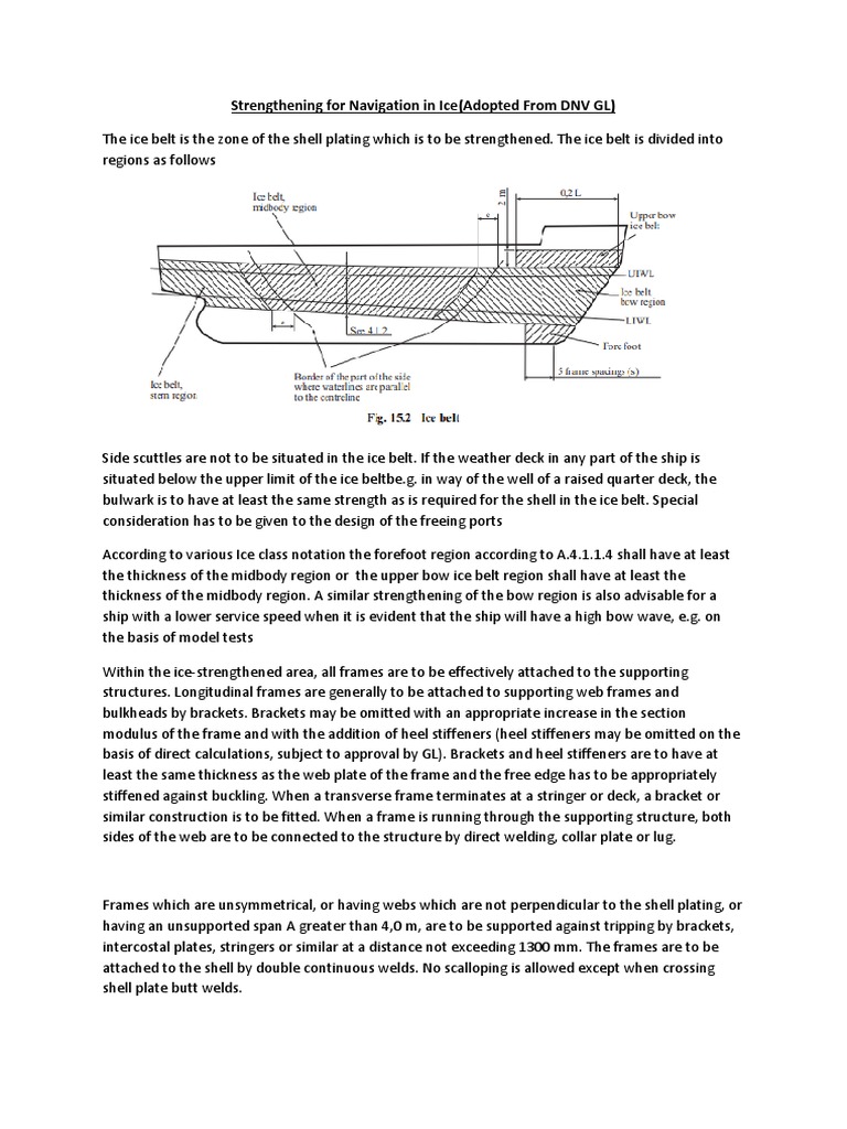 Ice Navigation Strengthening Guidelines | PDF | Hull (Watercraft ...