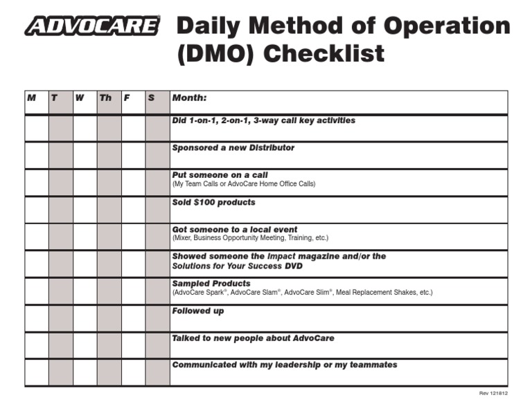 360 DMO Checklist | Download Free PDF | Companies Of The United States ...