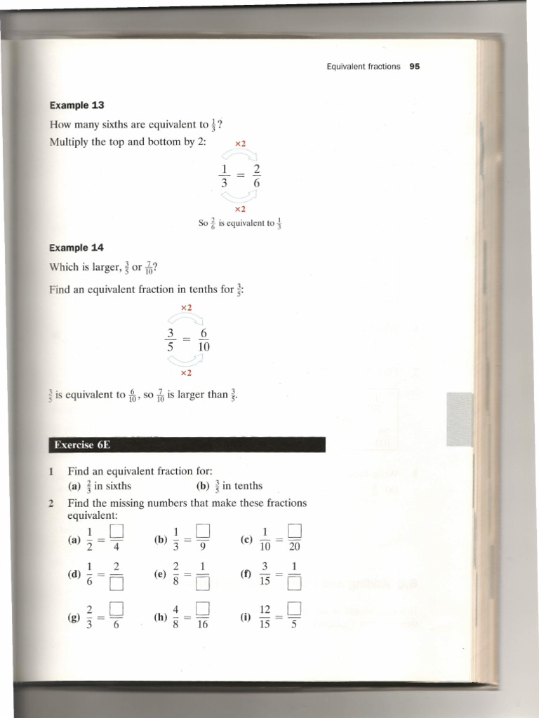 Equivalent Fractions and Pie Charts | PDF | Pie Chart | Fraction ...