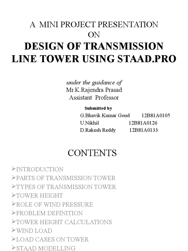 Transmission Tower Presentation PDF | PDF | Electric Power Transmission ...