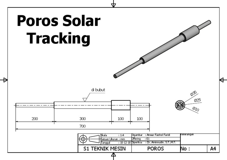 Gambar Teknik Poros | PDF