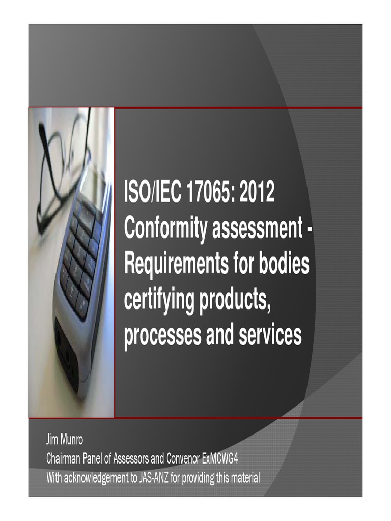 ISO/IEC 17065:2012 Certification Standards | PDF | International ...