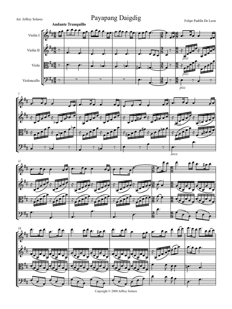 Payapang Daigdig - Score and parts.pdf | Musique baroque | Musique ...