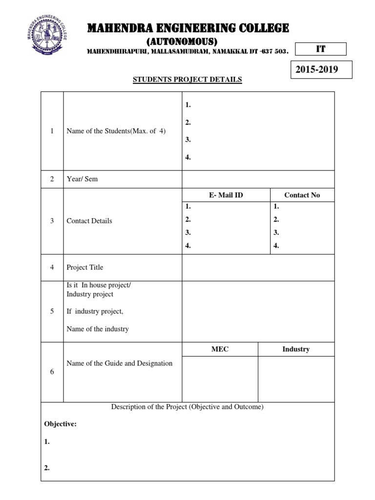 Mahendra Engineering College Autonomous It Pdf