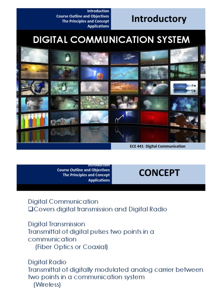 Digital Communication System: Introductory | PDF | Modulation | Data ...