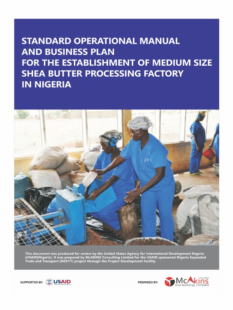 Model Business Plan For Shea Nut Processing To Butter | PDF | Business ...