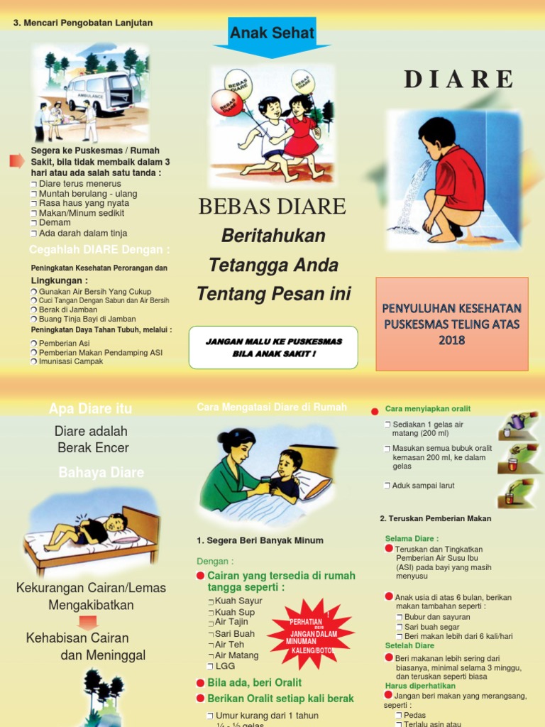 Leaflet Diare Pada Anak | PDF