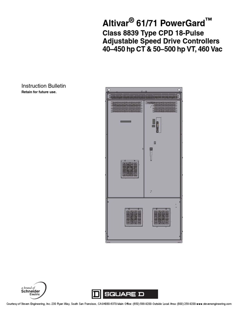 Altivar 61 71 Power GSRD | PDF | Electrical Wiring | Relay