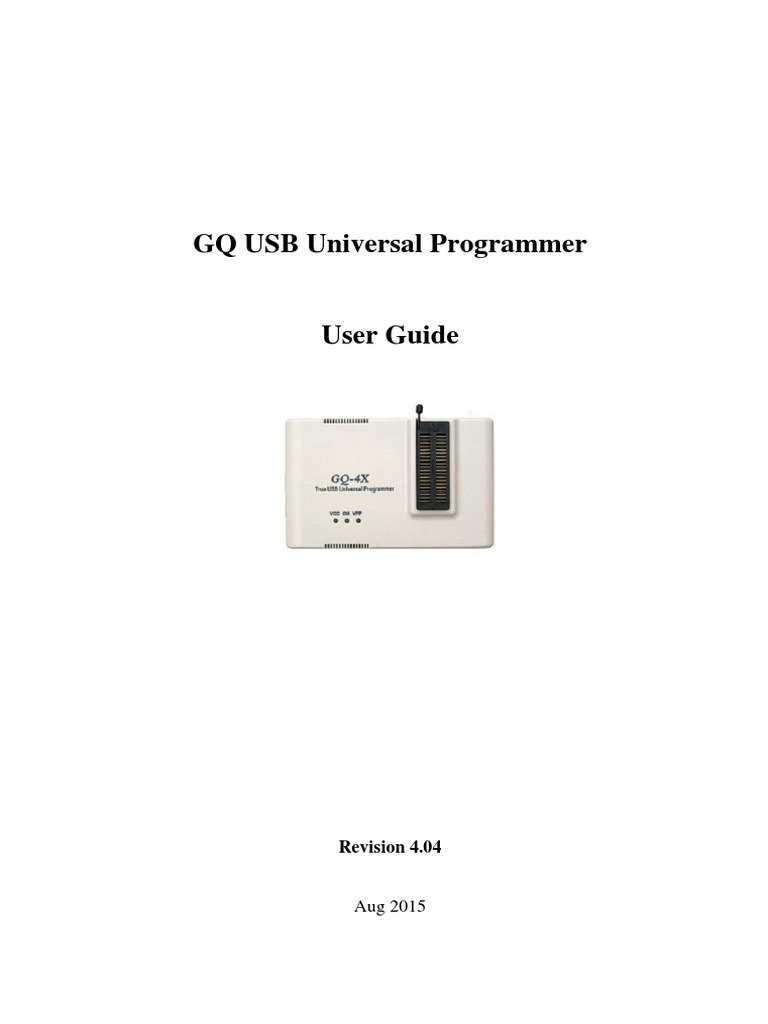GQ USB PRGRMR User Guide4x4 | PDF | Device Driver | Microsoft Windows