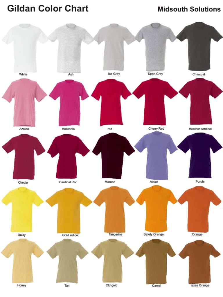 Gildan Color Chart Overview | PDF