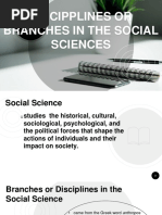 9 Branches of Social Science | PDF | Geography | Speech