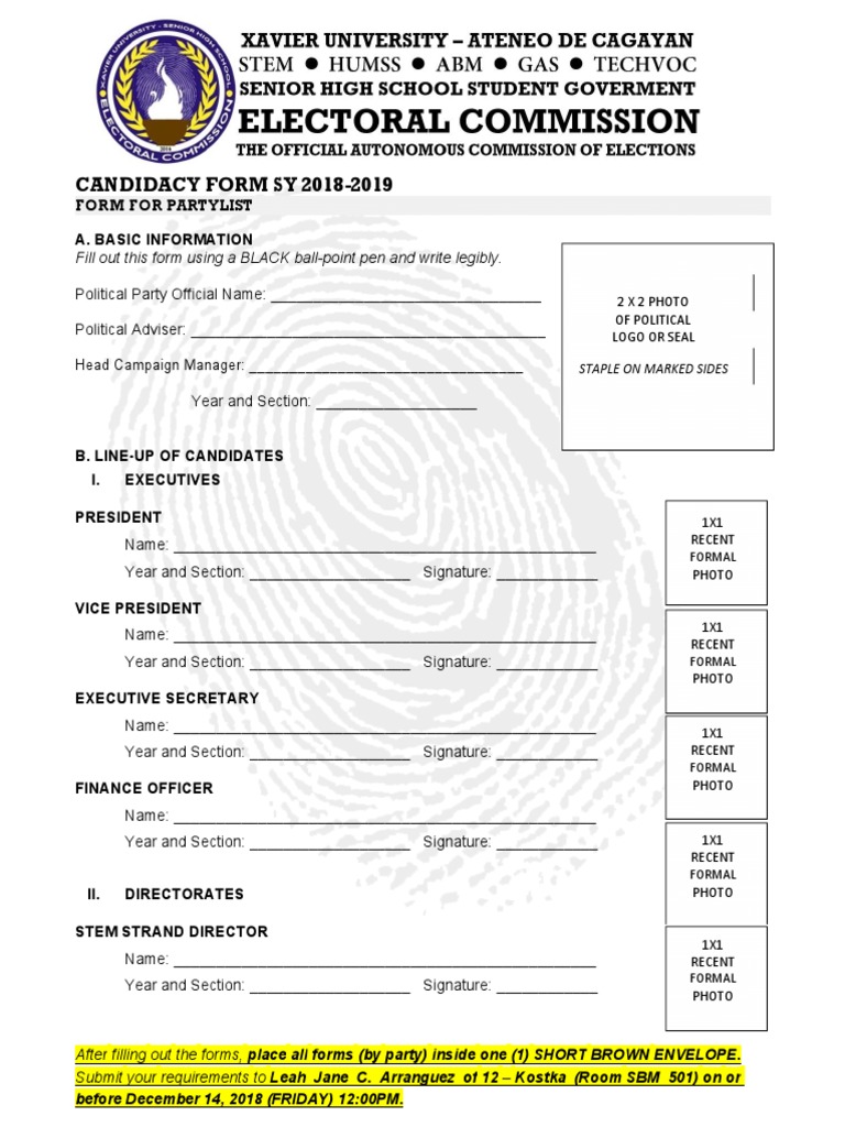 Coc Forms Final | PDF