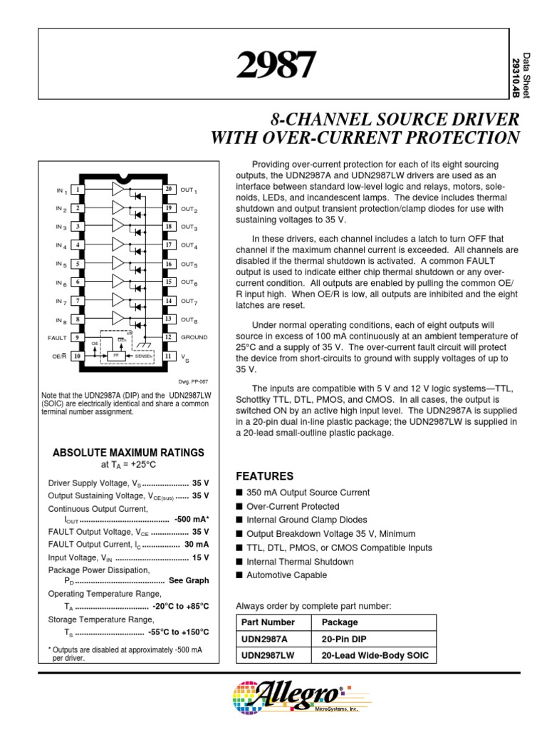 UDN2987 Datasheet PDF | PDF