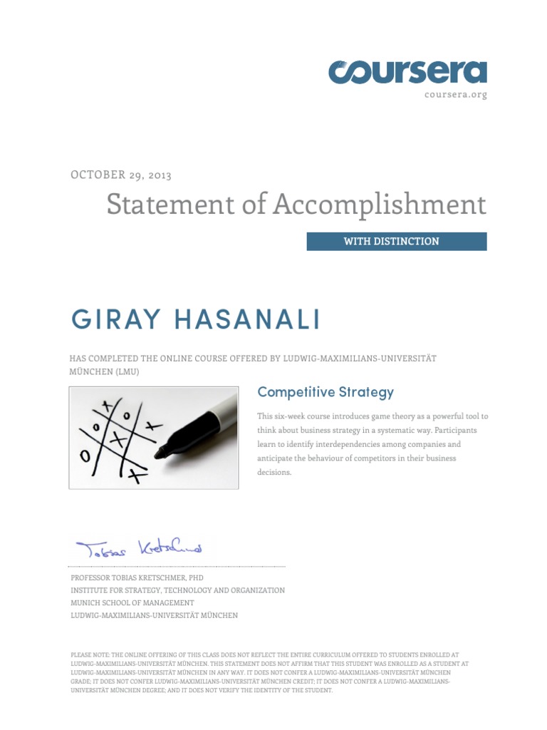 Coursera Certificate | PDF