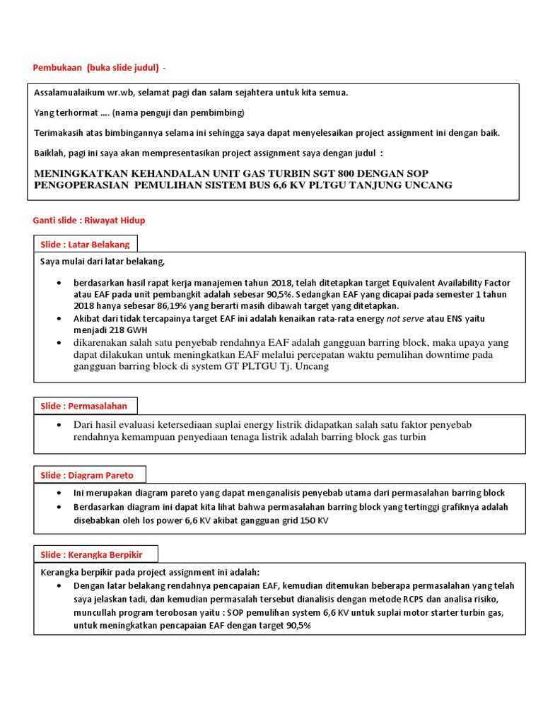 Script Presentasi Abah | PDF