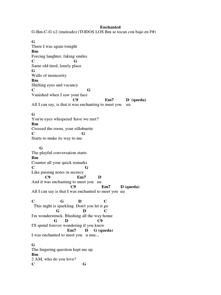 (Taylor Swift) Enchanted | PDF | Leisure