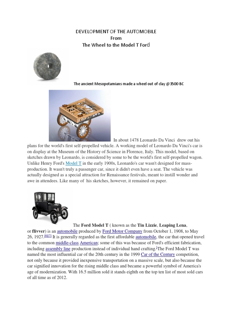 The Wheel To The Model T Ford | PDF