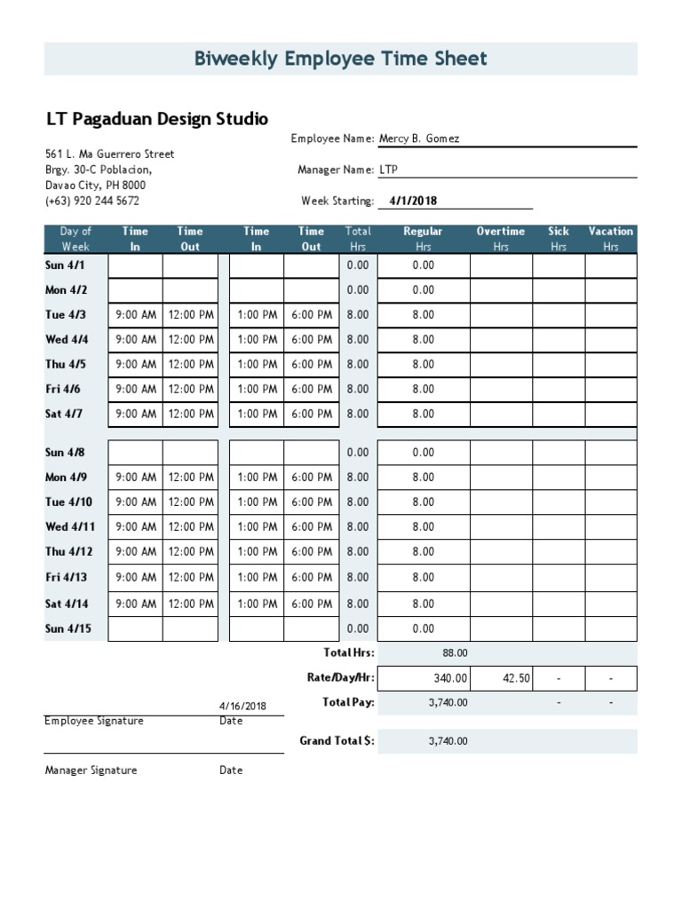 Sample DTR Private 1 | PDF