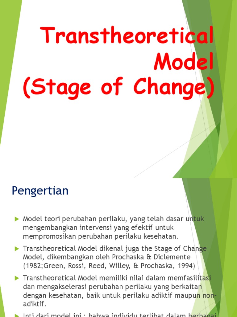 Model Transtheoretical untuk Perubahan Perilaku | PDF