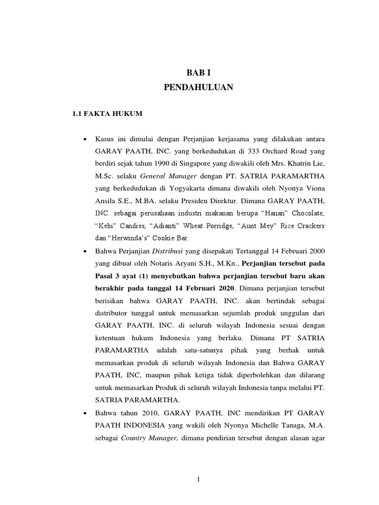 Contoh Pembuatan Legal Opinion Ilustrasi | PDF