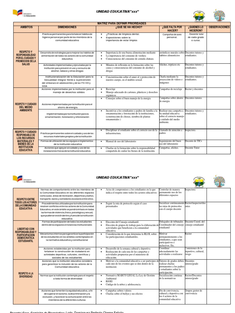 Matriz para Definir Prioridades | PDF | Institución | Maestros