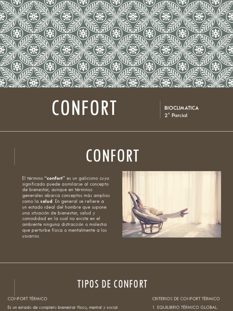 Factores que influyen en el confort bioclimático y criterios para ...