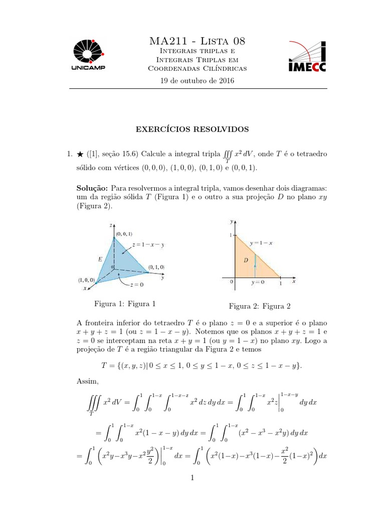 Cálculo Integral | PDF | Densidade | Equações
