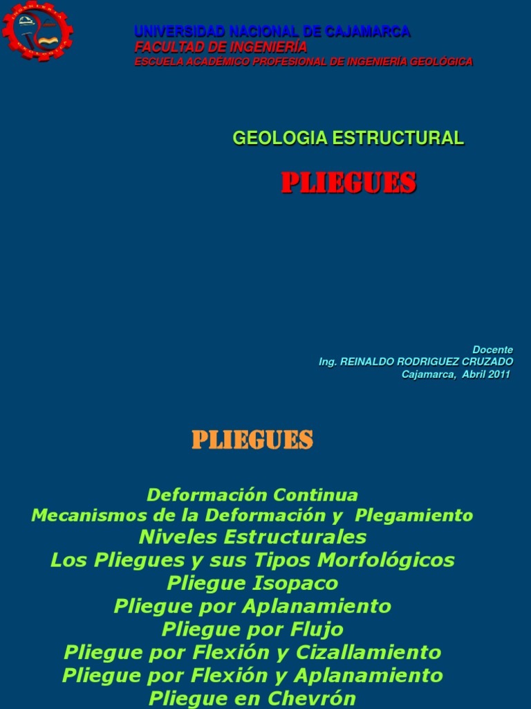 Pliegues y Deformación Dúctil en Geología | PDF | Falla (geología ...