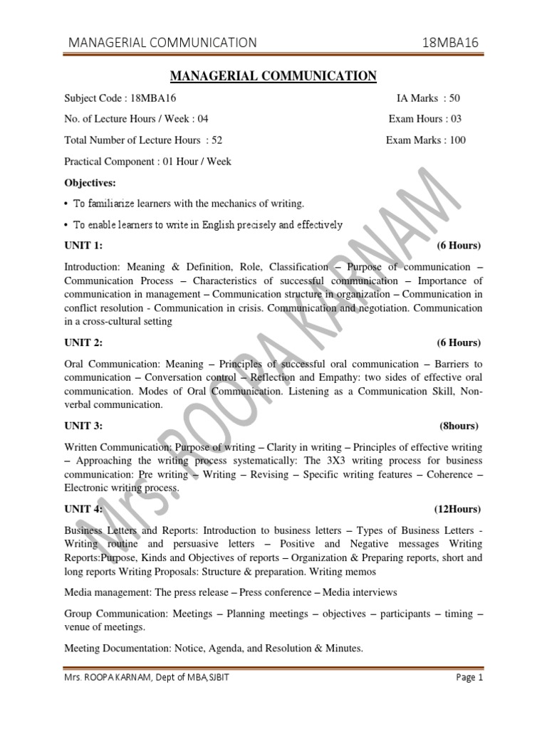 Mc Notes Rk 2018 Pdf Communication Conversation