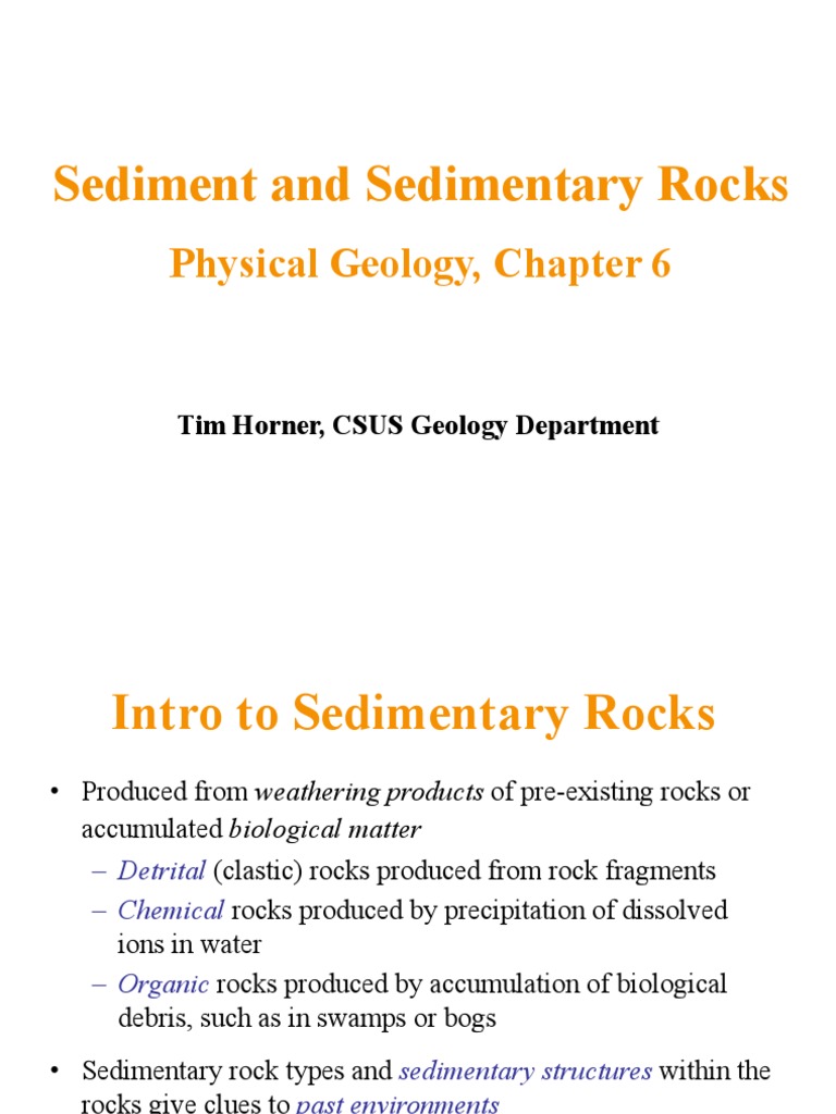 Sediment and Sedimentary Rocks: Physical Geology, Chapter 6 | PDF ...