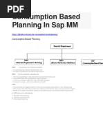 MRP Type: Consumption Based Planning: E.g: Re-Order Point Planning (V1 ...