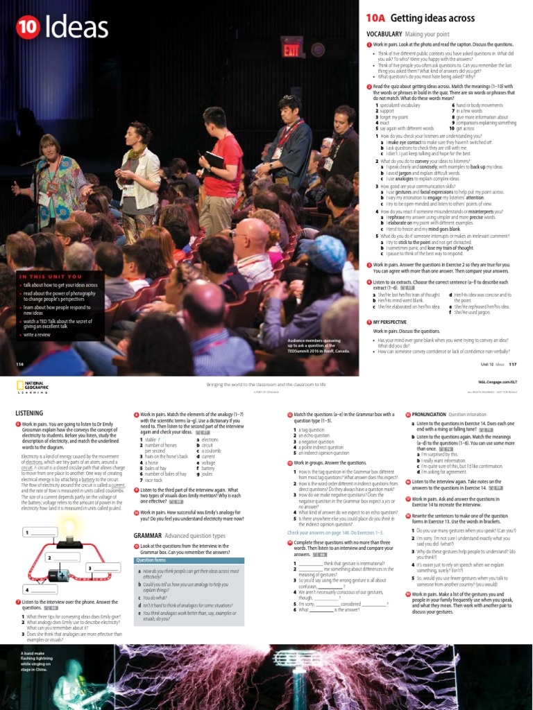 Perspectives Advanced Unit 10 Sample Unit PDF | PDF | Question | Nature