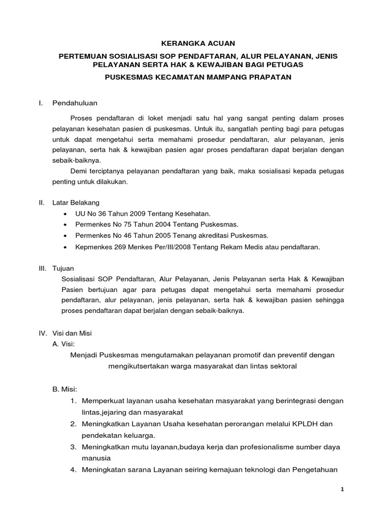 Kak Sop Pendaftaran | PDF