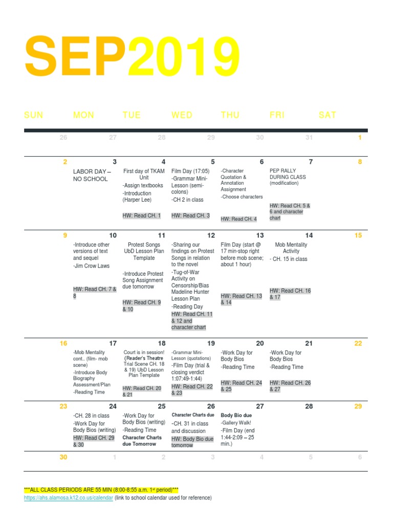 Methods Calendar | PDF