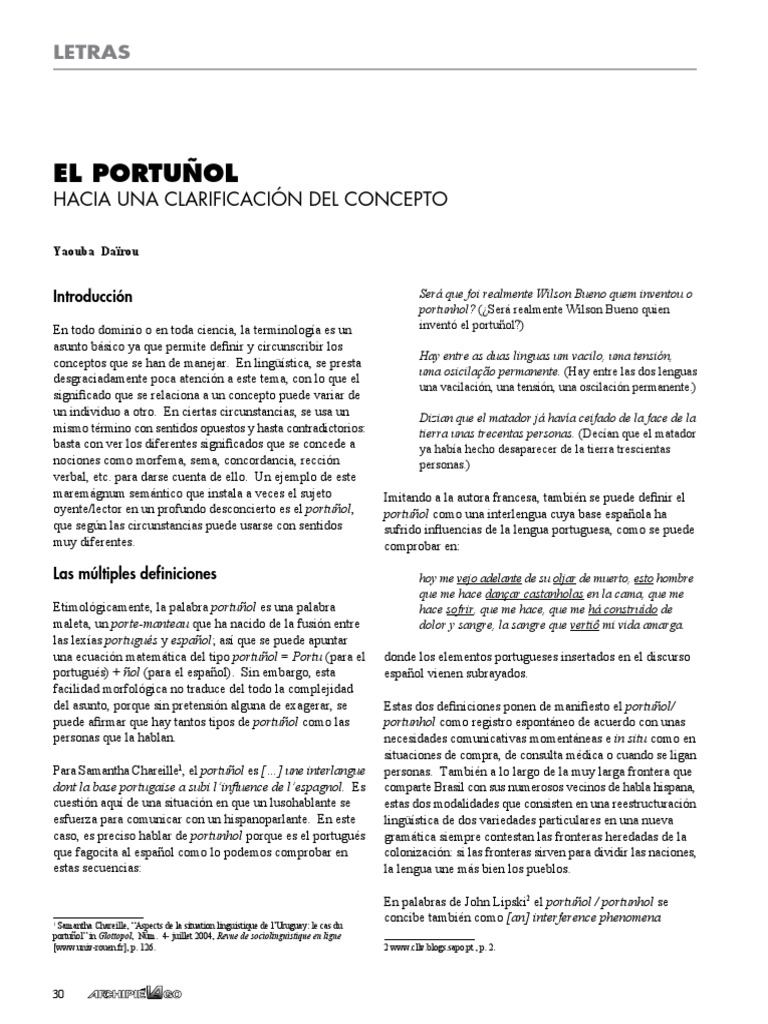 Portuñol | PDF | Lengua española | Palabra