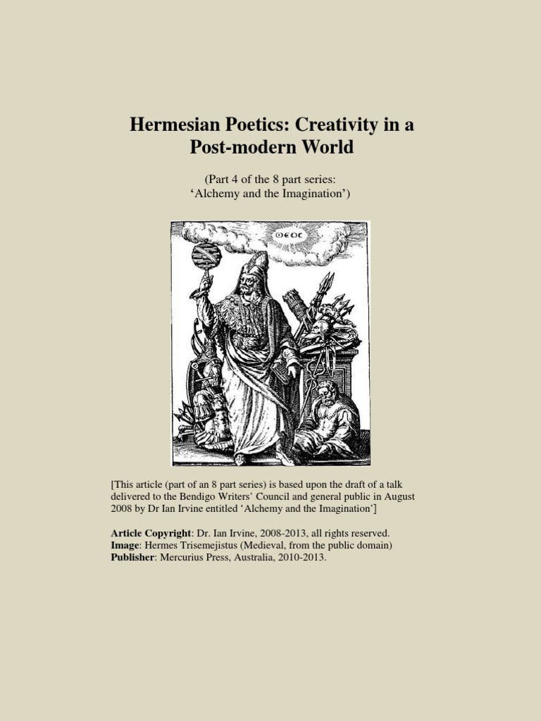 Hermesian Poetics - Part 4 of Alchemy and The Imagination | PDF ...