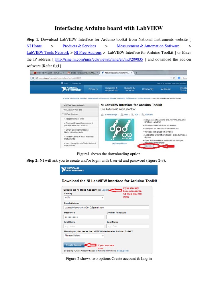 Arduino and LabVIEW Interfacing | PDF | Arduino | Login
