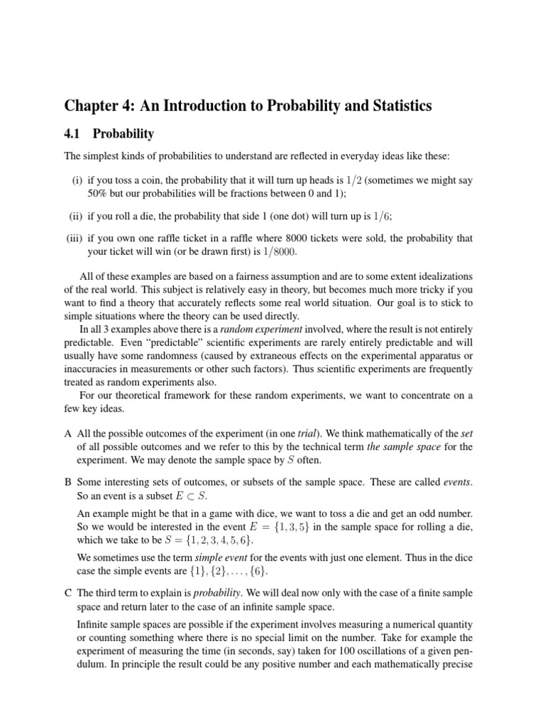 Chapter 4: An Introduction To Probability and Statistics | PDF | Normal ...