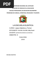 La Escuela Eleática | PDF | Filosofía griega antigua | Movimientos ...