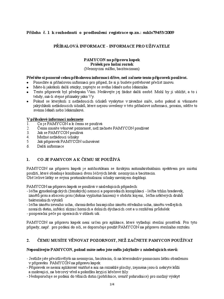 Pamycon Na Pripravu Kapek Pil PDF | PDF