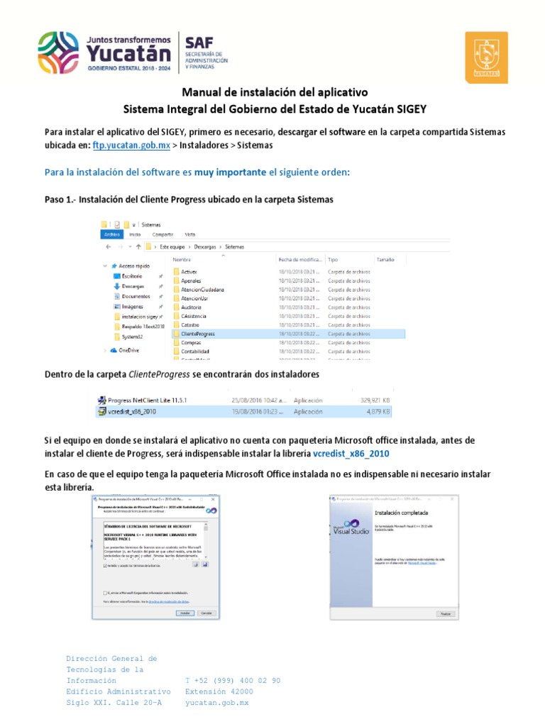 Instalacion de SIGEY | PDF | Microsoft | Usuario (informática)